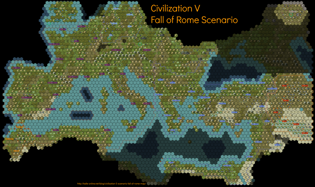 Civilization 5 Fall of Rome Map
