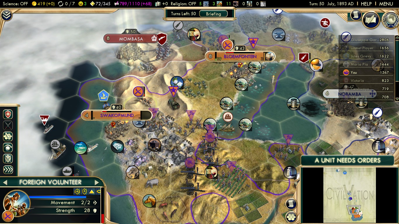 Scramble for Africa - Praise the Victories Steam Achievement